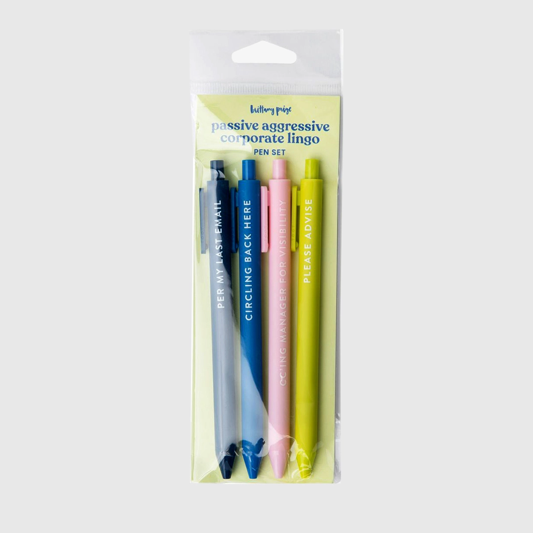 Passive Aggressive Corporate Lingo Pen Set — Kent Street Cellars