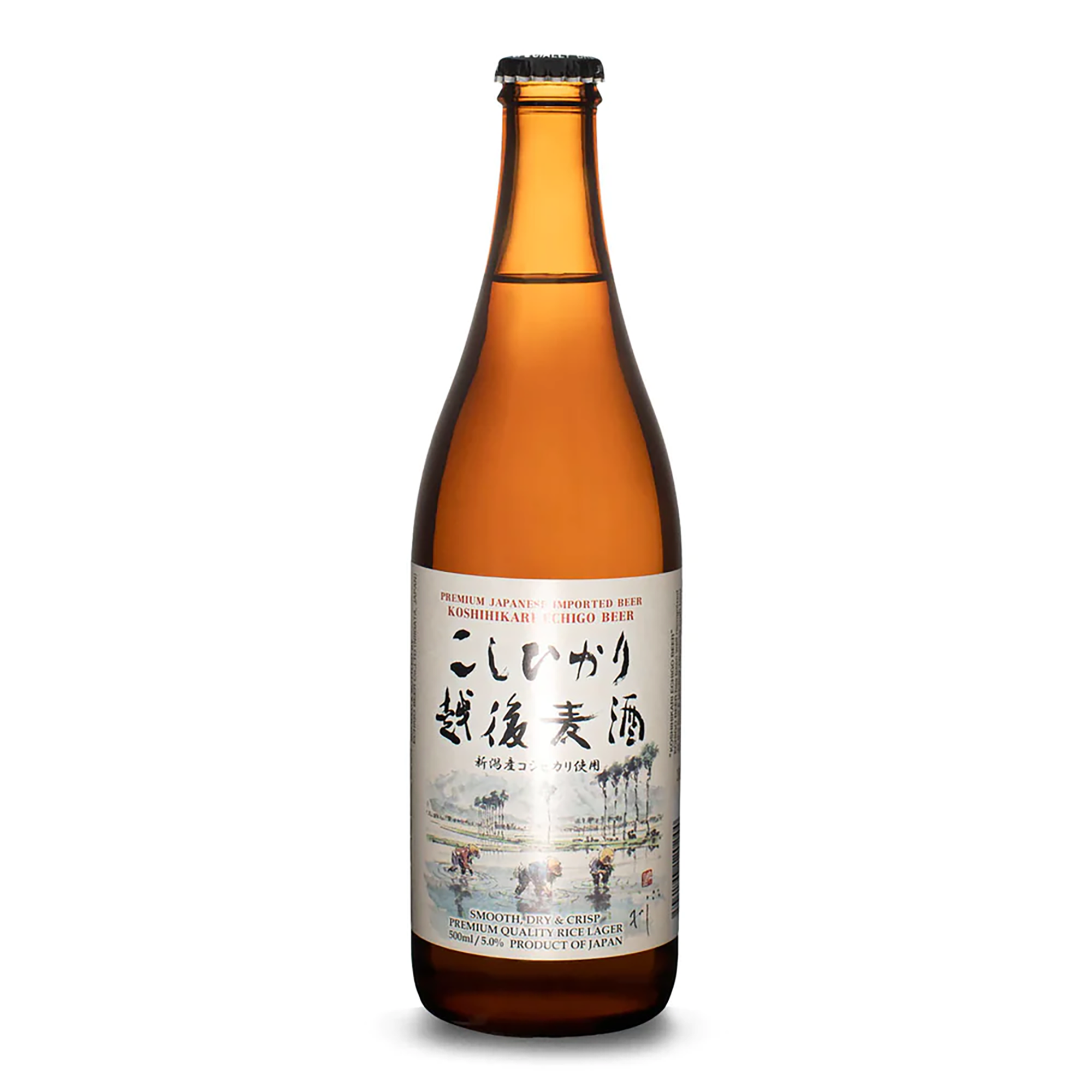 Echigo Koshihikari Rice Lager 500ml (Bottle) | Kent Street Cellars