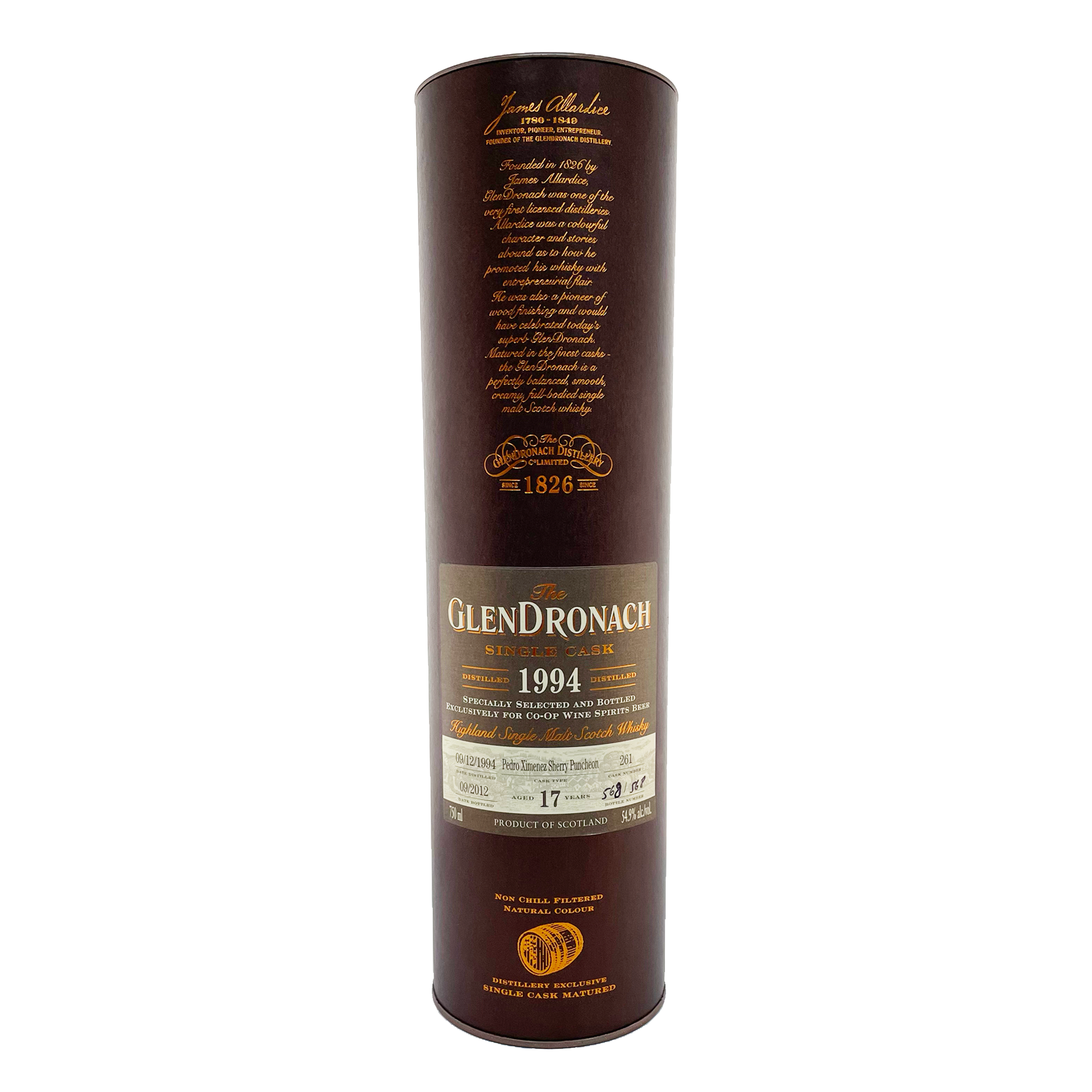 The Glendronach 94' Single Cask #261 17 Year Old | Kent Street Cellars