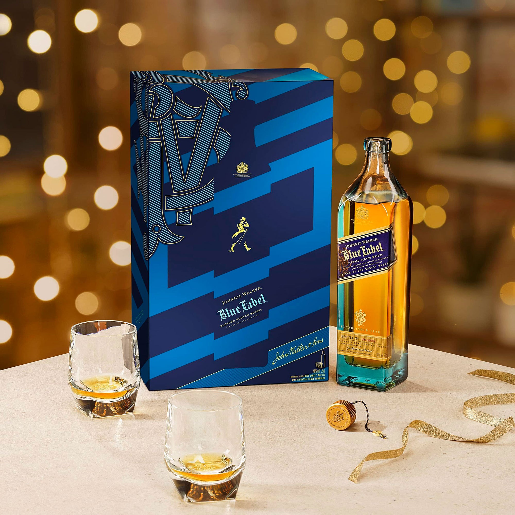 Johnnie Walker Blue Label Gift Pack with Glasses | Kent Street Cellars