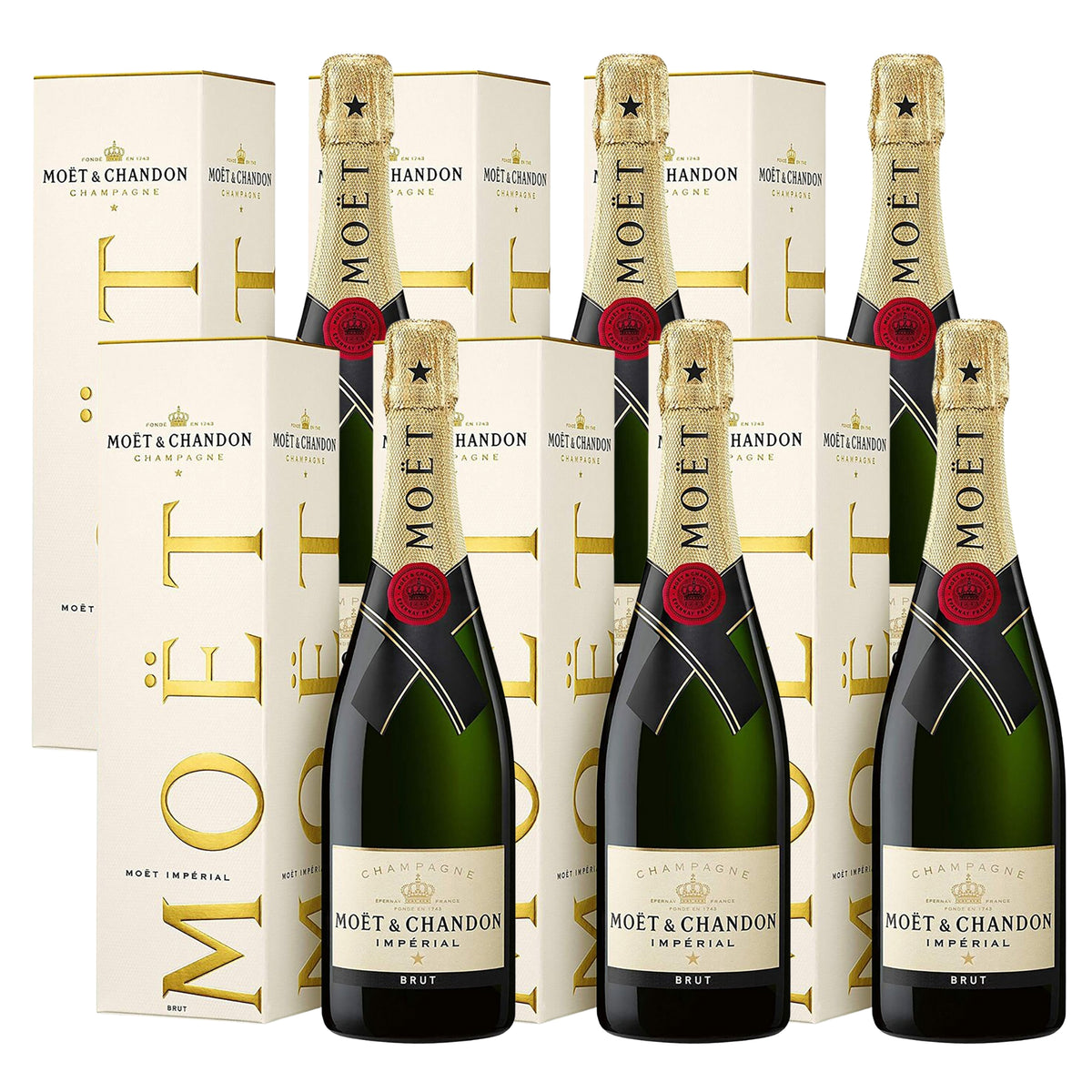 Moet & Chandon Impérial Brut NV, Gift Boxed (6 Bottles) — Kent Street ...