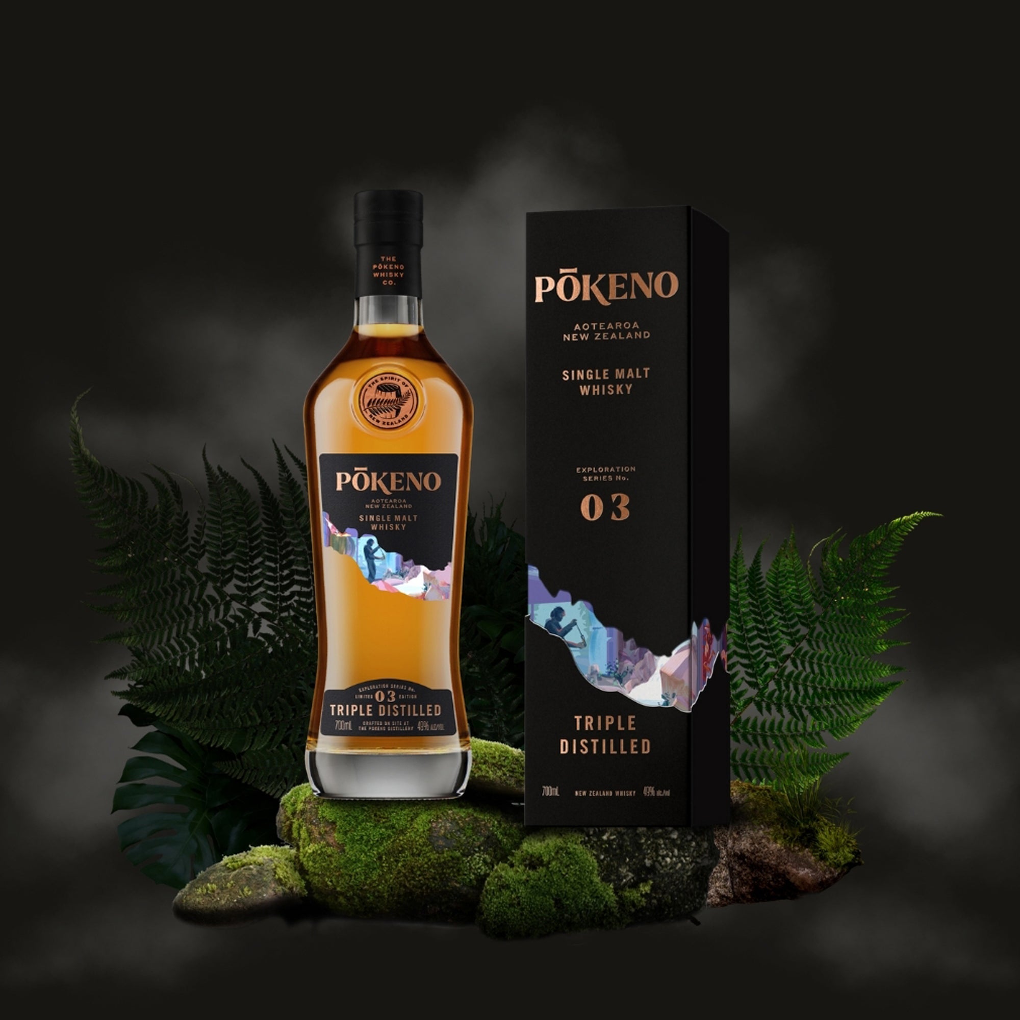 Pōkeno New Zealand Triple Distilled Single Malt | Kent Street Cellars