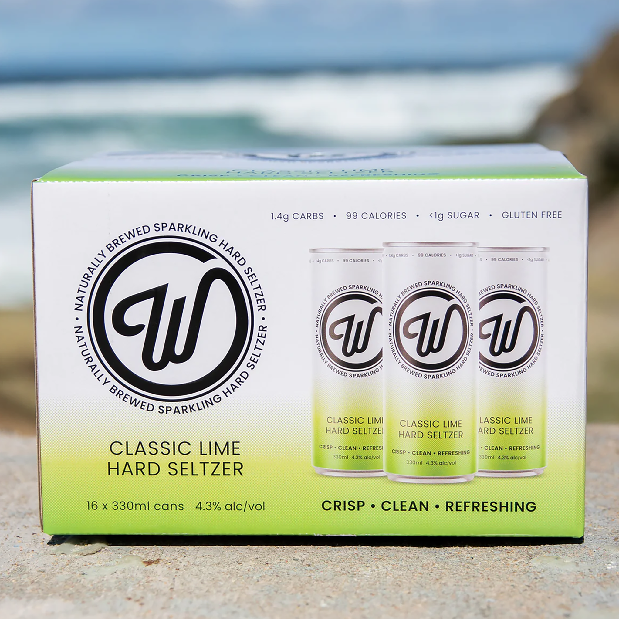 Wayward Brewing W Seltzer Classic Lime (Case) | Kent Street Cellars